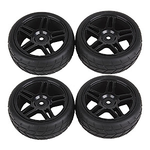 BQLZR Rubber Hub Wheel Rim&Tires 1:10 On-Road Racing Car RC Pack of 4 (20111)