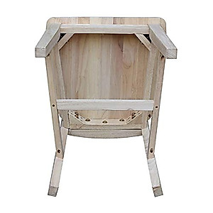 International Concepts Pair of Slat Back Chairs, Unfinished