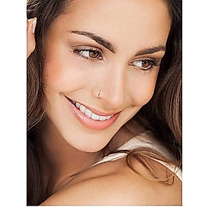 Doubyan Nose Rings Hoop 20 Gauge 8mm Nose Piercing Hoop Stainless Steel Surgical Steel Body Jewelry (20G-8mm, 9 Pcs - Black+Blue+Multicolor)