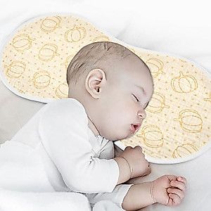 vvfelixl Pumpkins and Hearts Burp Cloths for Baby Boy Girls Baby Washcloths Burp Rags 1 Pack Beige