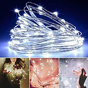 JORETLE 12 Pack LED Fairy Lights String Lights Battery Operated, 6.6ft Indoor Mini Fairy String Lights Flexible Copper Wire Firefly Lights for DIY Decoration, Wedding, Christmas, Bedroom, Party