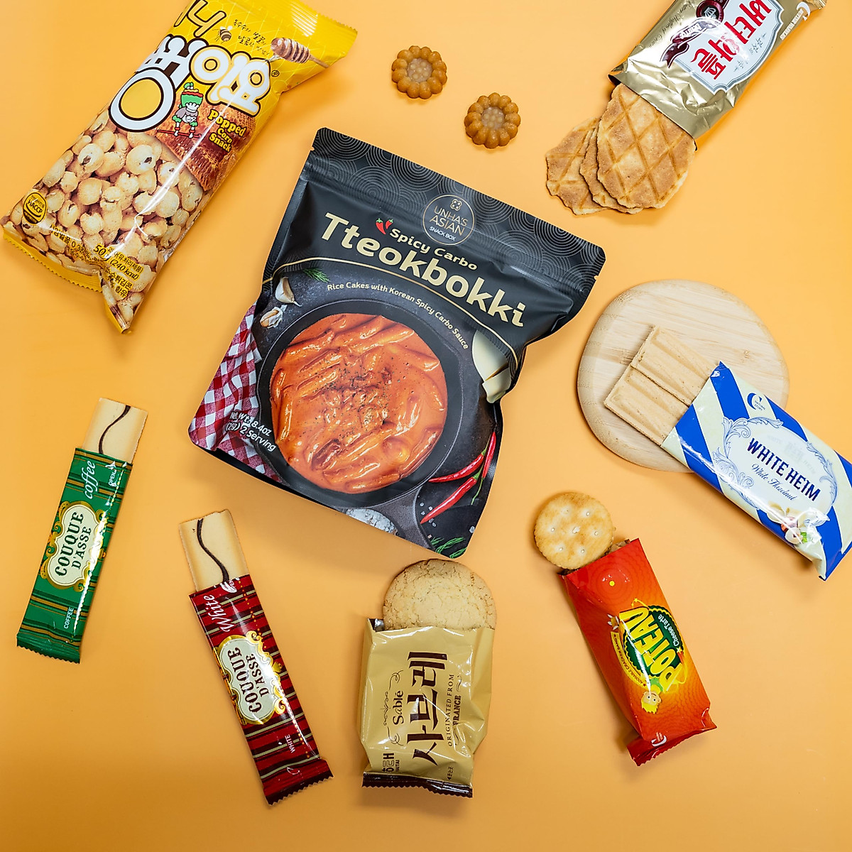 Korean Snack Box Variety Pack - 46 Count Snacks Individual Wrapped Gift Care Package Bundle Sampler Tiktok Asian Challenge Assortment Mix Candy Chips Cookies Ramen Gummy Treats for Kids Children