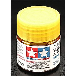 TAMIYA Acrylic Mini X24 Clear Yellow TAM81524 Plastics Paint Acrylic
