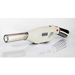 Bison Airlighter 420 (White), Cordless Fire Starter, Charcoal Lighter, Grill Starter, Campfire Starter, Butane Powered with Built-in Air Blower