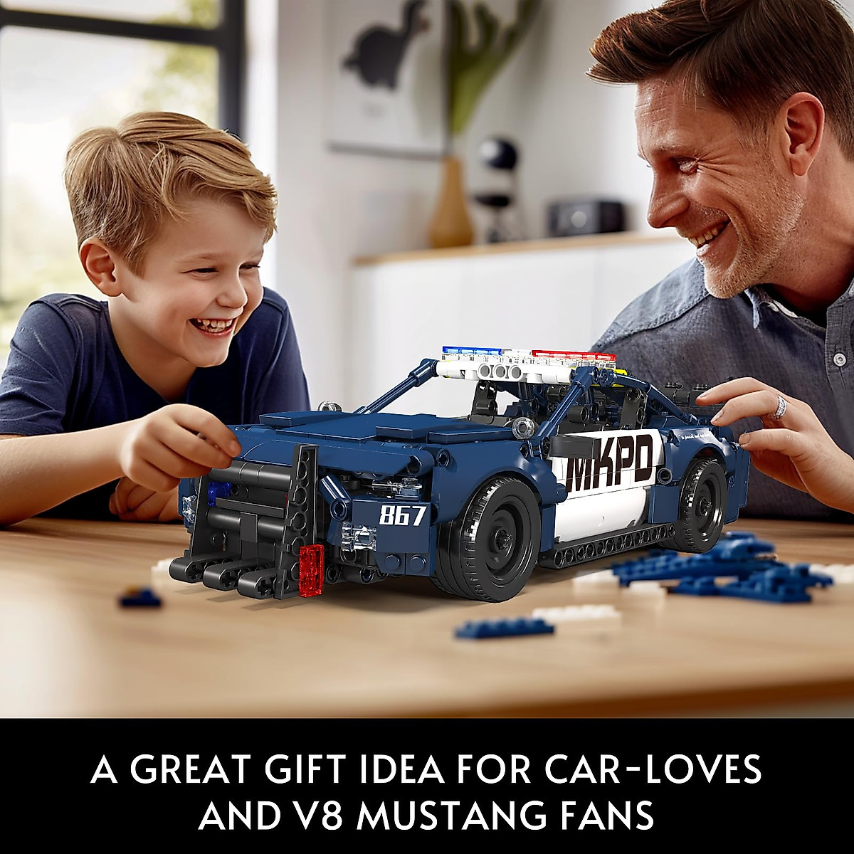 Mould King 27004 Mini P1 Sports Car Model Building Kits, MOC Building Blocks Set to Build, Gift for Kids Age 8+/Adult Collections Enthusiasts(306 Pieces, Static Version with Display Box)