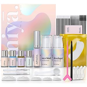 MIYA LASH Lash Lift & Brow Lamination Kit | Black, Voluminous Eyebrows & Eyelashes Color Kit | Professional 8 Weeks Result | LVL, Perm, Laminate | Keratin Brow Lift & Lash Lift Kit with All tools