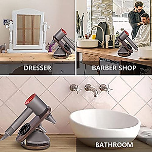 Livoccur Hair Dryer Stand Holder for Dyson Supersonic, Magnetic Hair Dryer Display Stand wood Bathroom Organizer for Dyson Supersonic Hair Dryer Tools, Compatible for All Dyson Supersonic Models