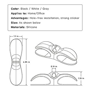 6pack Cord Organizers for Kitchen Appliances - Upgraded Adhesive Cord Winder Wrapper Holder Cable Organizer for Mixer, Blender, Coffee Maker,Pressure Cooker