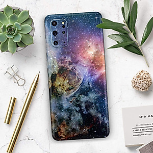 DesignSkinz Rust and Bright Neon Colored Stary Sky Protective Vinyl Decal Wrap Skin Cover Compatible with The Samsung Galaxy S20 (Screen Trim & Back Glass Skin)