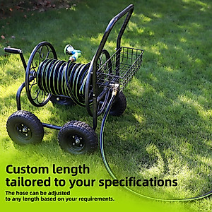 Worth Garden Non Kinking 3/4 in. x 50 ft. No Leak,HEAVY DUTY Durable PVC Long Water Hose with Brass Hose Fittings, Household and Commercial Use,Male to Female Fittings,12 YEARS WARRANTY,H165B00