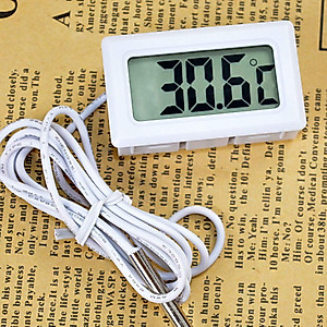 Toxz Aquarium Refrigerator Water Temperature Gauge Temperature Detector,Electronic Thermometer with Waterproof Probe,Celsius Digital Thermometer,-50°C~110°C,48x28x15mm