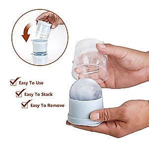 JSVER Whiskey Rocks Glass 10 Oz Old Fashioned Whiskey Glasses For Bourbon, Scotch Cocktail Rum Cognac Vodka Liquor, Unique Gifts For Men (4 Crystal Bourbon Glasses, 4 Round Ice Ball Molds) -Set of 8