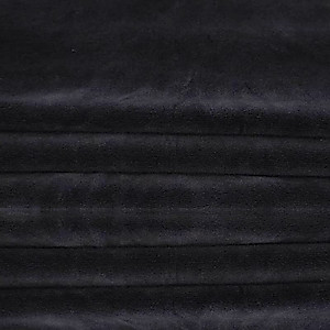 Suede Alcantara Fabric 64"×24" Double-Side Soft Ventilation Microsuede Polyester Fabric for Cushion Sofa Pillows Car Headliner Replacement Home Interior Décor 64" Wide - Black