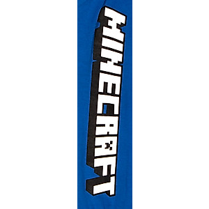 Minecraft Characters Boys Long Sleeve T-Shirt, 2-Pack Bundle Set for Kids and Toddlers (Size 7, Green/Royal)