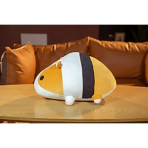 Fyunmgo Guinea Pig Toy 15.7” Stuffed Animals Plush Guinea Pig Plush Toys, Hamster Plush Pillow Guinea Pig Plush Soft Toy Festival Gift for Friends Families, Cuddling Pillow Floor Seat Cushion