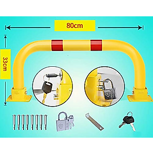 Parking Posts Lockable, Private Car Parking Latch Space Lock, Space Saver Car Park Driveway Guard Saver, Easy Installation, Against Pressure (Size : 80cm×33cm) (60cm×33cm) () ()