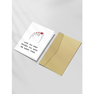 Qiyepbro Funny Birthday card for Mom Toes Mothers Day Card Birthday Gift Card for Mom Daughter Birthday Card Love You Even Though You Gave Me Funny Toes