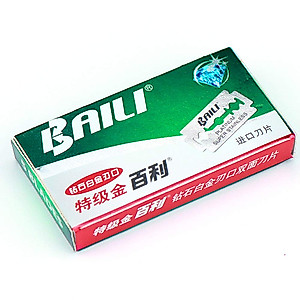 BAILI Platinum Double Edge Safety Razor Blades Refill 10 Counts BP001B