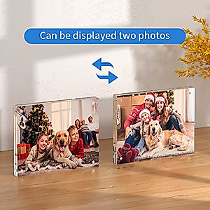 NIUBEE 8.5x11 Picture Frame, Clear Certificate Document Magnetic Photo Frame for Tabletop Display with Gift Box