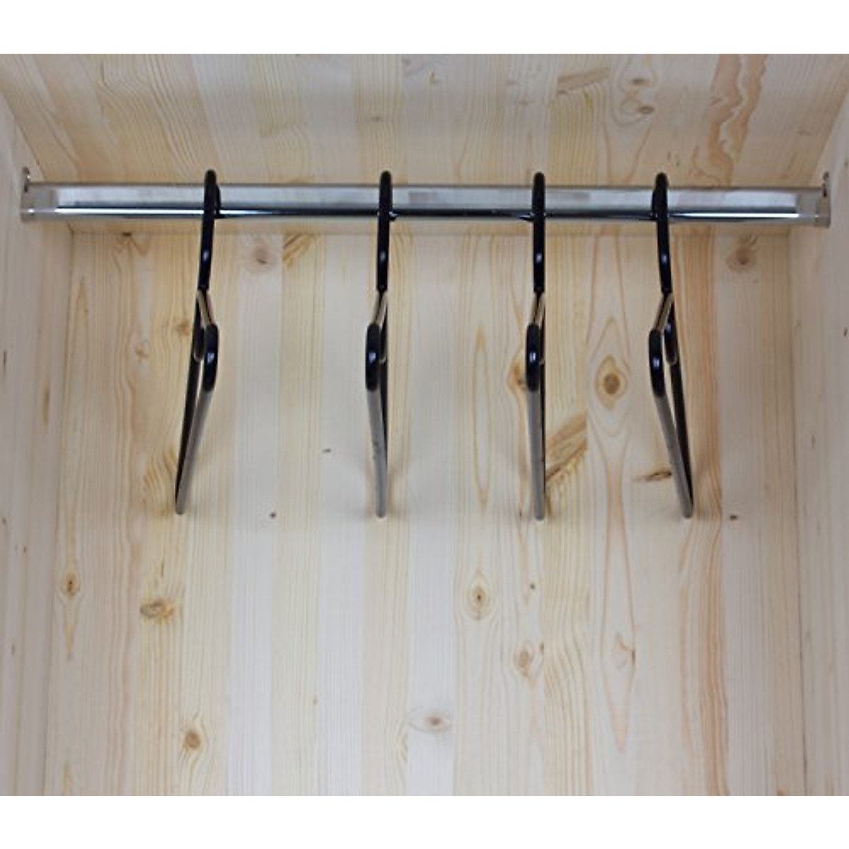 GlideRite Hardware 24-inch Steel Oval Closet Rod with Two Sets of End Supports Polished Chrome Set of: (1)