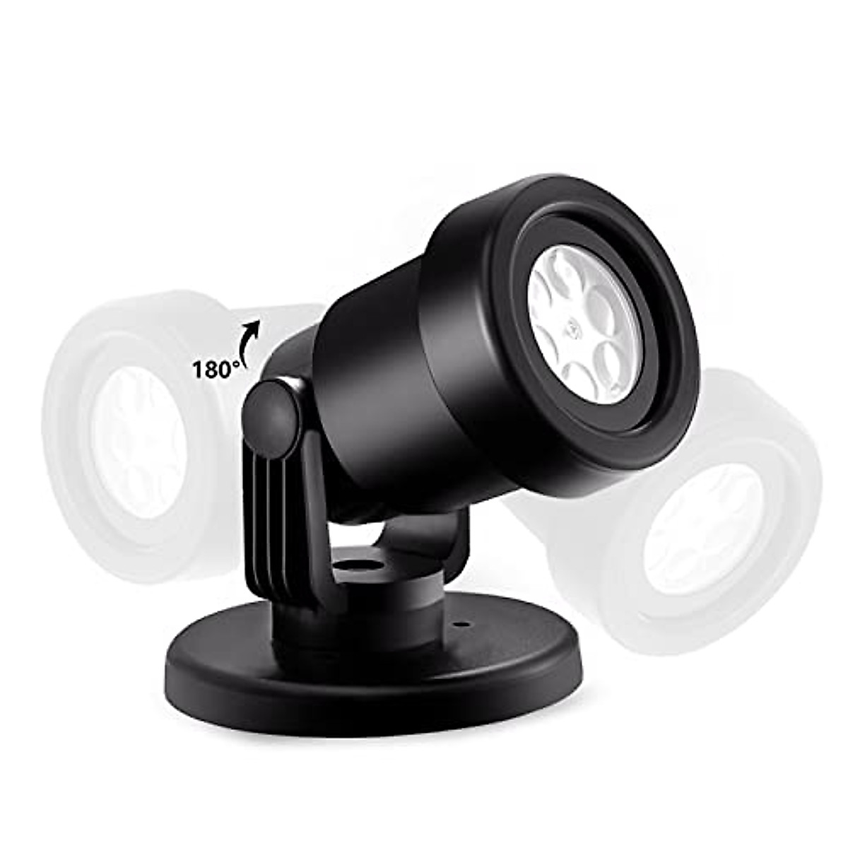 eletecpro Christmas Projector Lights Outdoor, IP44 Waterproof White Snow LED Snowflake Projector Lights Christmas Snowfall Lights, Upgrade 180° Rotating Holiday Lights