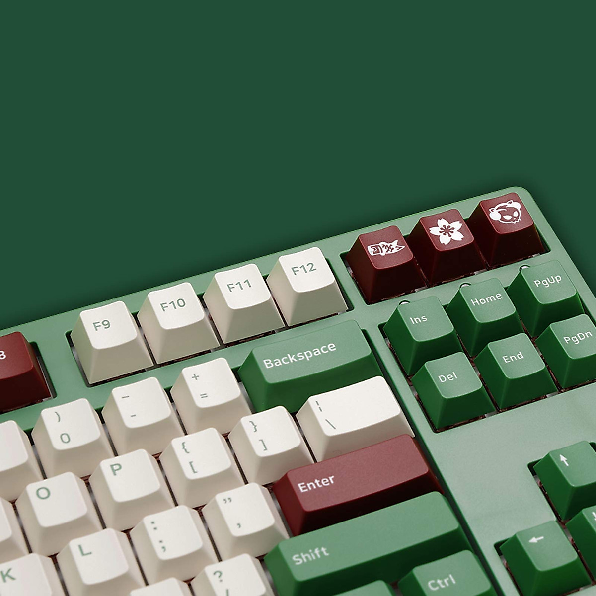 Akko 87-Key TKL Wired Mechanical Gaming Keyboard, Matcha Red Bean Themed Programmable Keyboard, PBT Doubleshot Keycaps and Anti-Ghosting (Gateron Pink Linear Switch)