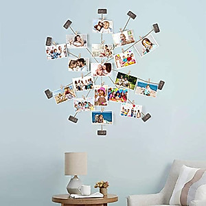 Emfogo Picture Frames Collage Wall Decor Photo Frame Collage Picture frames with 30 Clips Wall Decor