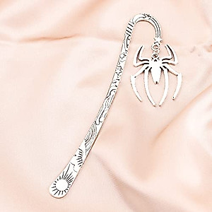 bobauna Spooky Spider Bookmark Spooky Charm Bookmark Gift for Spider Lover Book Lover Bookworm (Spider Bookmark)