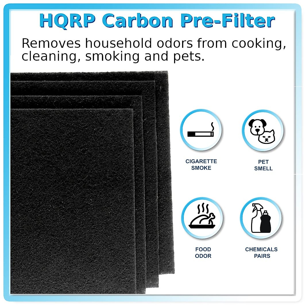 HQRP Filter Kit Replacement for Oreck WK01234QPC, Opti Max 94 AIR94 Compatible with Oreck Airvantage WK10002QPC, WK10002, WK10004, Airvantage Plus Pet WK10052QPC WK10052 Air Purifiers