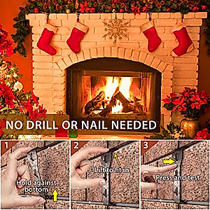 Brick Hook Clips (6 Pack) for Hanging Outdoors, Brick Hangers Fits Queen Size Brick 2-1/2" to 2-3/4" in Height, Heavy Duty Brick Wall Clips Siding Hooks for Hanging No Drill and Nails
