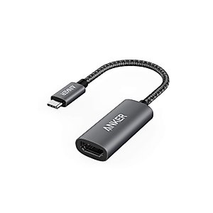 Anker USB C to HDMI Adapter (@60Hz), 310 USB-C (4K HDMI), Aluminum, Portable, for MacBook Pro, Air, iPad pROPixelbook, XPS, Galaxy, and More