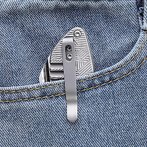 Kizer OCTOBER Folding Knife 2.91 Inches 20CV Blade Steel Pocket Knife Titanium Handle Ki3569A1