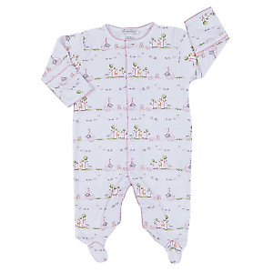 Kissy Kissy Baby Girls Noahs Print Footie - Pink-Newborn