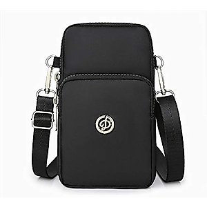 eBuymore TM Crossbody Phone Purse Mulit Pocket Cell Shoulder Strap Wallet Case for Moto One 5G G Power G8 Plus G7 G9 Play E7 TCL 20L 10L 10 SE 20 Pro BLU G90 UMIDIGI A9 (Black)