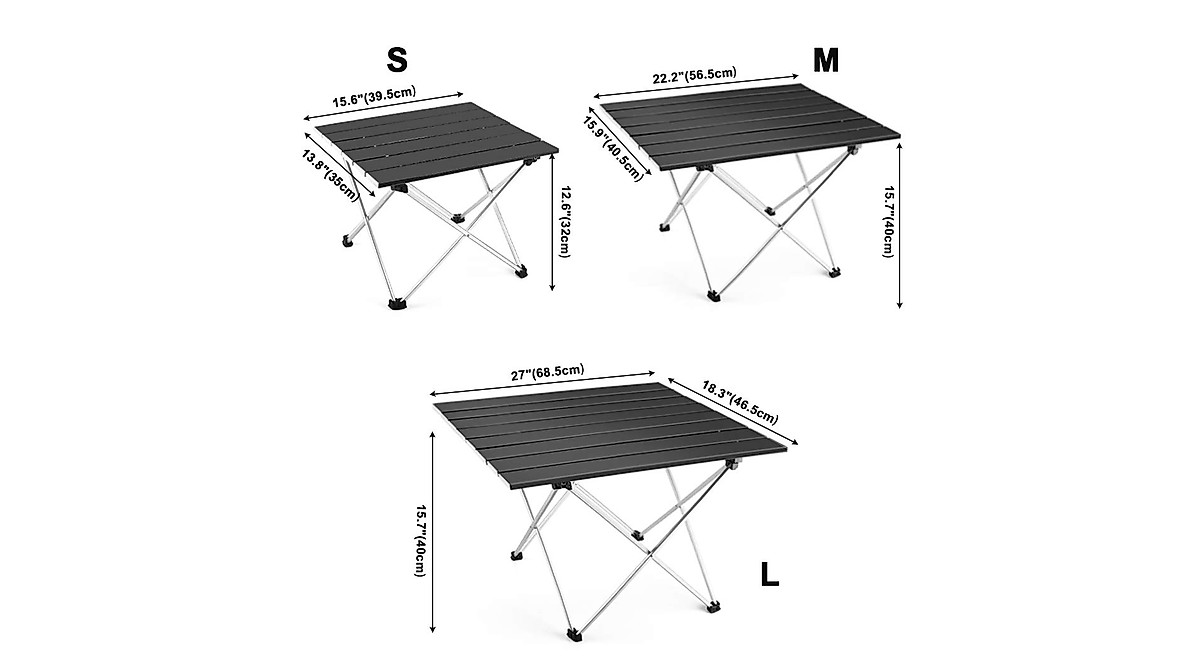 Outry Lightweight Aluminum Folding Table - Portable & Versatile