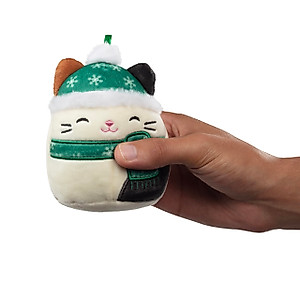 Squishmallows 4" Mini Hanging Winter Decorations, 8-Pack - Official Jazwares Plush - Includes Cam The Cat, Darla The Fawn & More! Collectible Squishy & Soft Stuffed Animal Toy - Gift for Kids