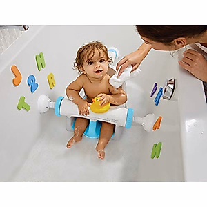 Summer Infant My Bath Seat Soft Support (Aqua ) – Contoured Bath Seat for Children Transitioning to the Adult Bathtub – Features Drain Holes, Sure & Secure Suction Cups, and Spacious Open-Side Design