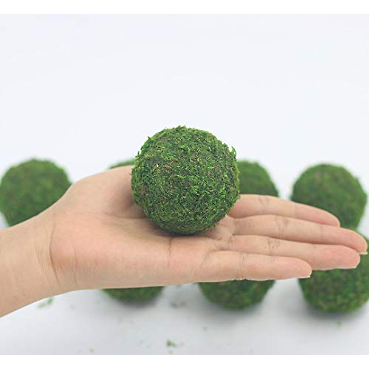 Nice purchase Handmade Natural Green Plant Moss Balls Decorative for Home Party Display Decor Props (2 in)
