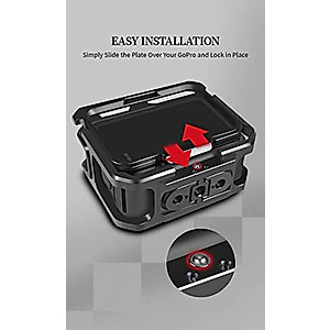 Durable Aluminum Camera Cage for GoPro Hero 11 - Protective Housing with Cold Shoe Mounts, Precision Cut Ports, Anti-Vibration, and Heat Dissipation for Smoother Filmmaking