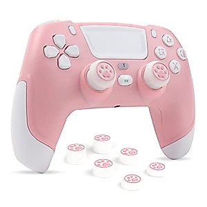 RALAN Pink Wireless Controller Compatible with Playstation 4/Pro/Slim/PS3/IOS/PC PS4 Dualshock 4 Gamepad with Headphone Jack and Touch Pad