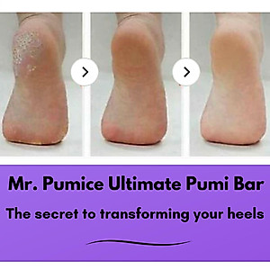 Mr. Pumice Ultimate PUMI Bar 2-in-1 Dual Grit (Medium + Coarse) Callus Remover, Pedicure Stone & Ped File Scrubber for Smooth Feet and Heels (4 Pack)