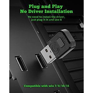 AOJAKI Bluetooth Adapter for PS4 Controller/ PS5 Controller/Switch Pro Controller, Controller Adapter for Switch/Switch Lite/PC/Android TV Box/Tesla/Steam, Compatible with Official PS4 Controller