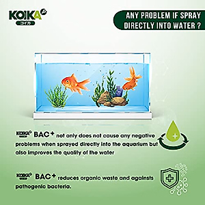 KOIKA BAC+ Aquarium Probiotics, Immunity Boosting, Disease Resistance & Improve The Digestive System (BAC+,105ml)