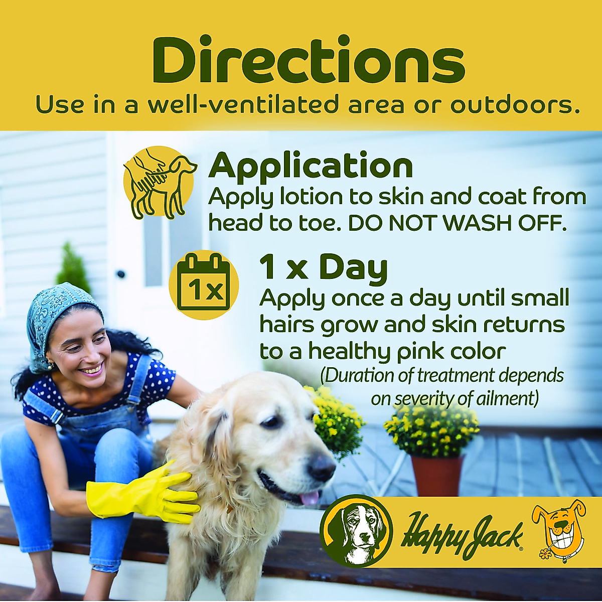 HAPPY JACK Mange Medicine & Mange Treatment for Dogs & Horses - Brings Soothing Itch Relief to Hot Spots, Severe Mange, Fungi, Allergies, Eczema & Most Dog Skin Irritation (8 oz)