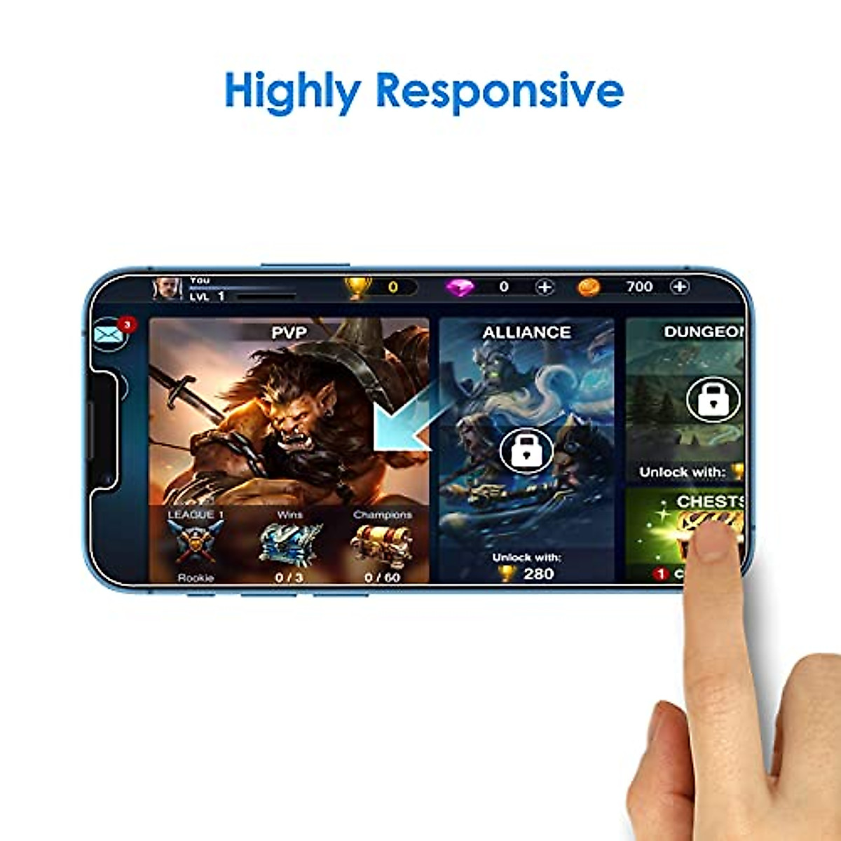 JETech Screen Protector Compatible with iPhone 13 and iPhone 13 Pro 6.1-Inch, Tempered Glass Film, 3-Pack