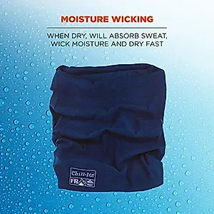 Ergodyne Chill-Its 6486 Fire Resistant Headband, Multifunctional Headwear, Moisture-Wicking, Navy, 10 x 8 x 0.5 Inch