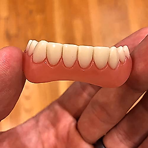 Snap on Teeth You Can Eat with - Adjustable Snap-On Dentures, Cover The Imperfect Teeth, Denture Teeth Temporary Fake Teeth for Snap on Instant & Confidence Smile (Top, Female)