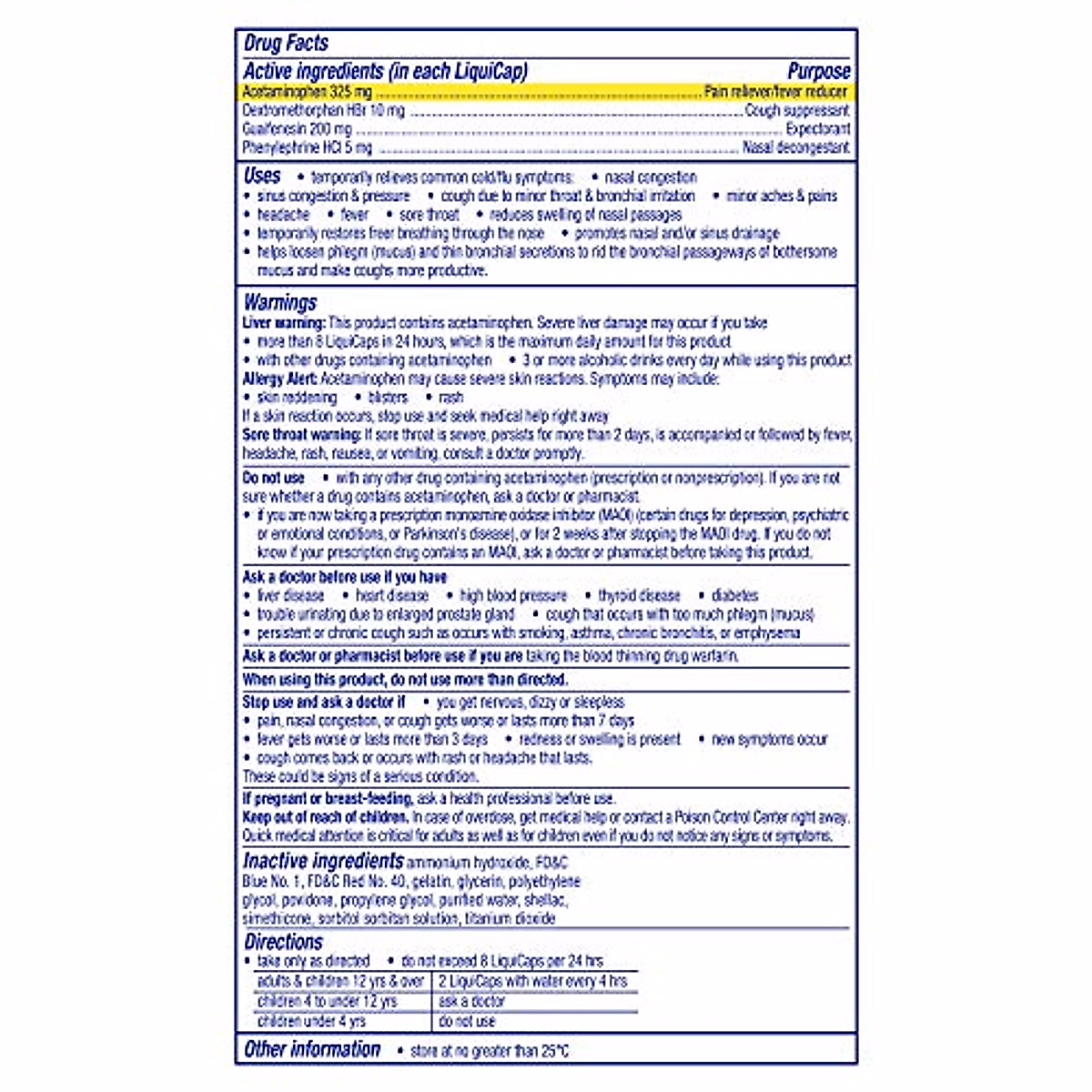 Vicks DayQuil Severe Cold, Flu & Congestion Medicine, Liquicaps, Maximum Strength Orange, 24 Count