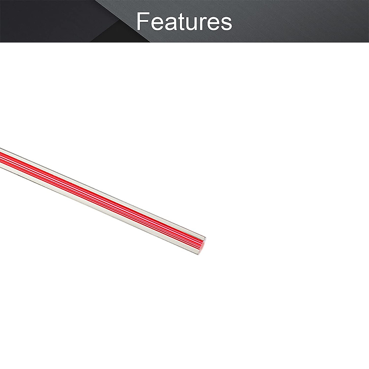 Fielect Red Straight Line Acrylic Round Rod Standard Plexiglas Tolerance Lightweight for DIY 10mm Diameter 250mm Height 2Pcs