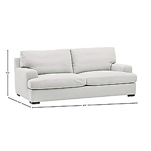 Amazon Brand – Stone & Beam Lauren Down-Filled Oversized Sofa Couch, 89"W, Pearl